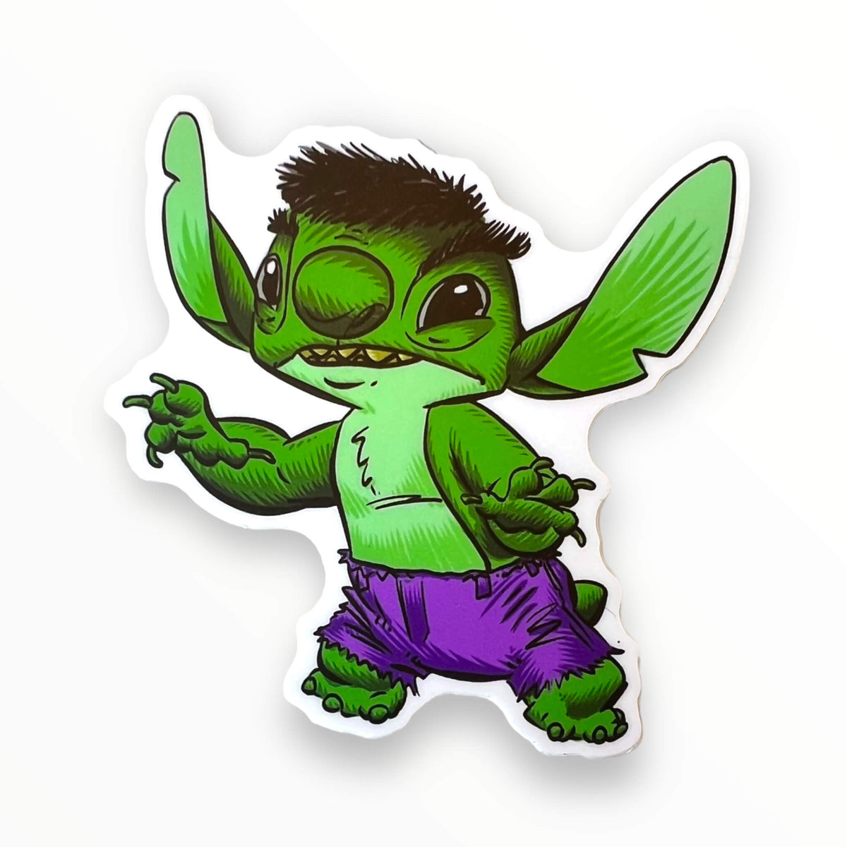 Favorite Experiment Angry Green Guy Sticker (#1008) | Artistic Flavorz